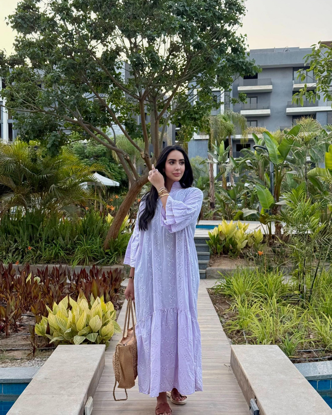 Long elastic dress